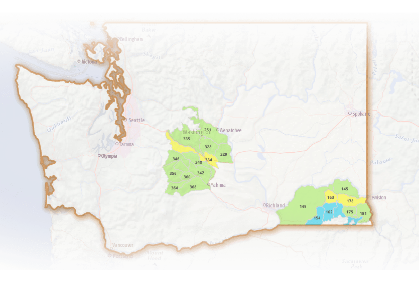 Washington Map | Eastmans TagHub