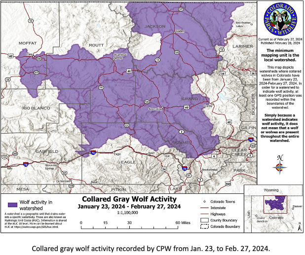 General Areas Inhabited by Gray Wolves in Colorado | Eastmans TagHub